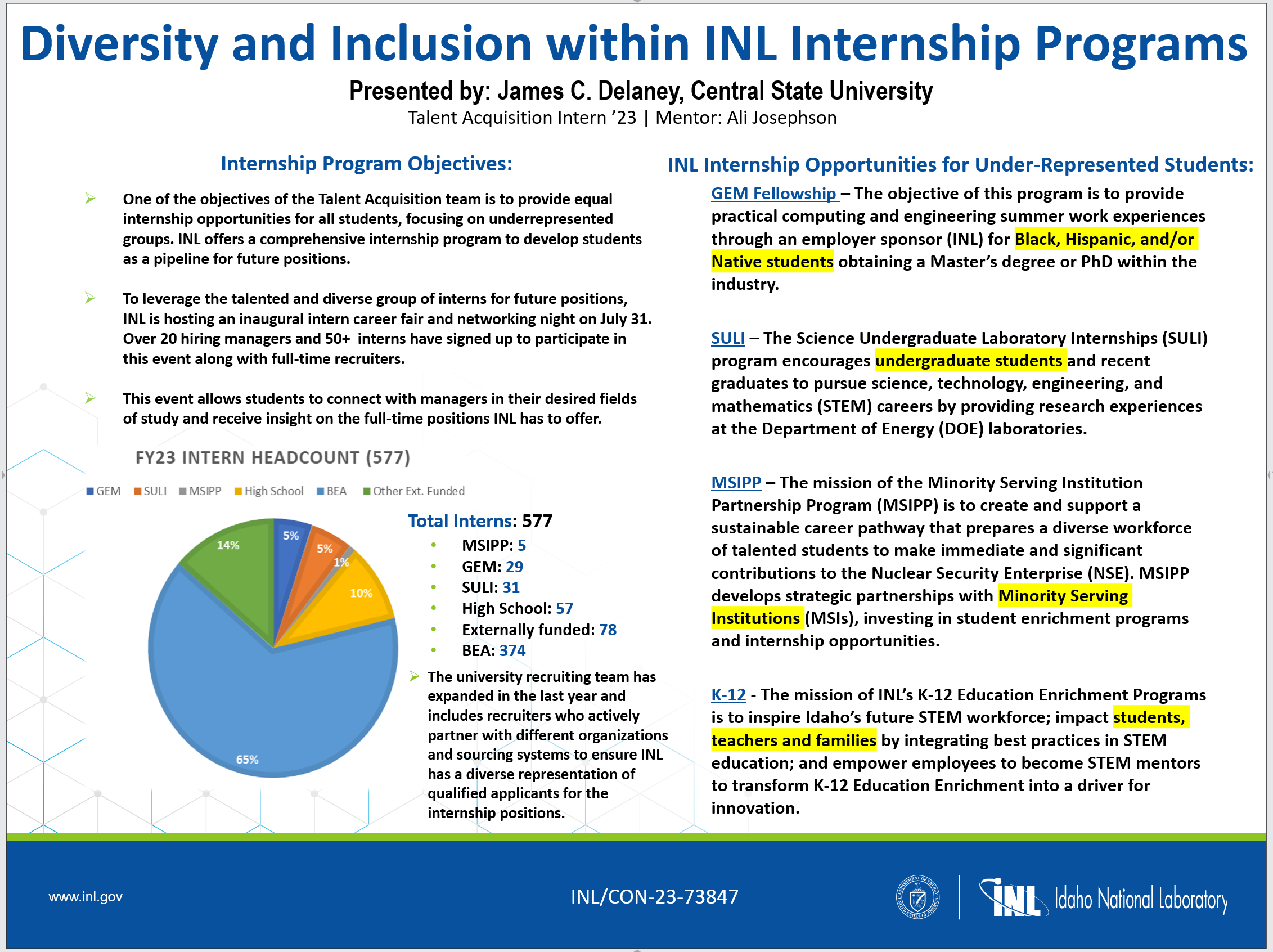 Intern Poster Session - Posters 2023